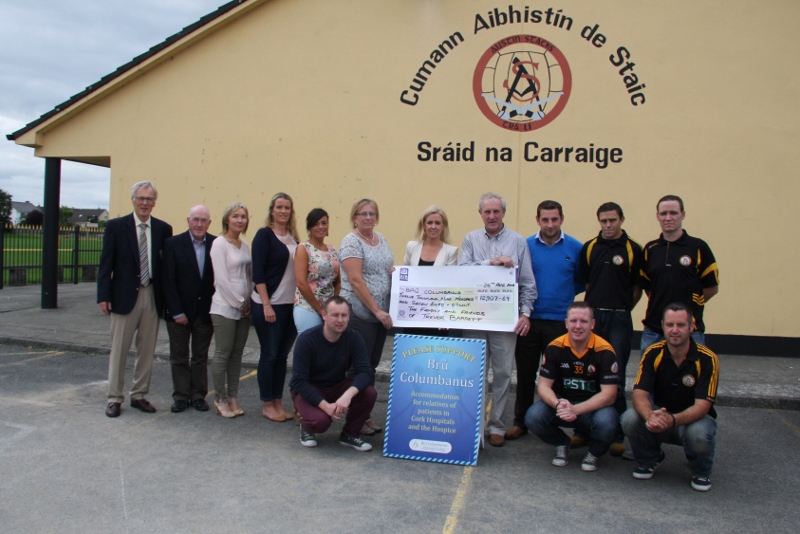 Cheque Presentation to Bru Columbanus