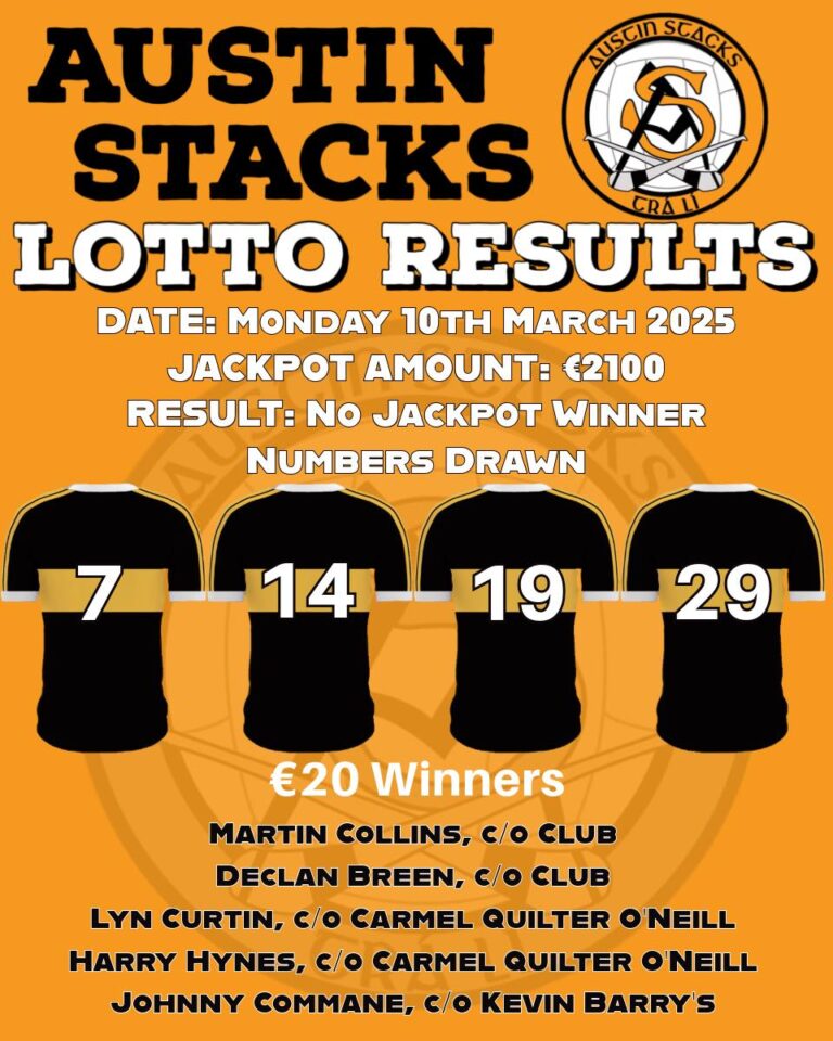 Club Lotto Results, Monday 10th March 2025